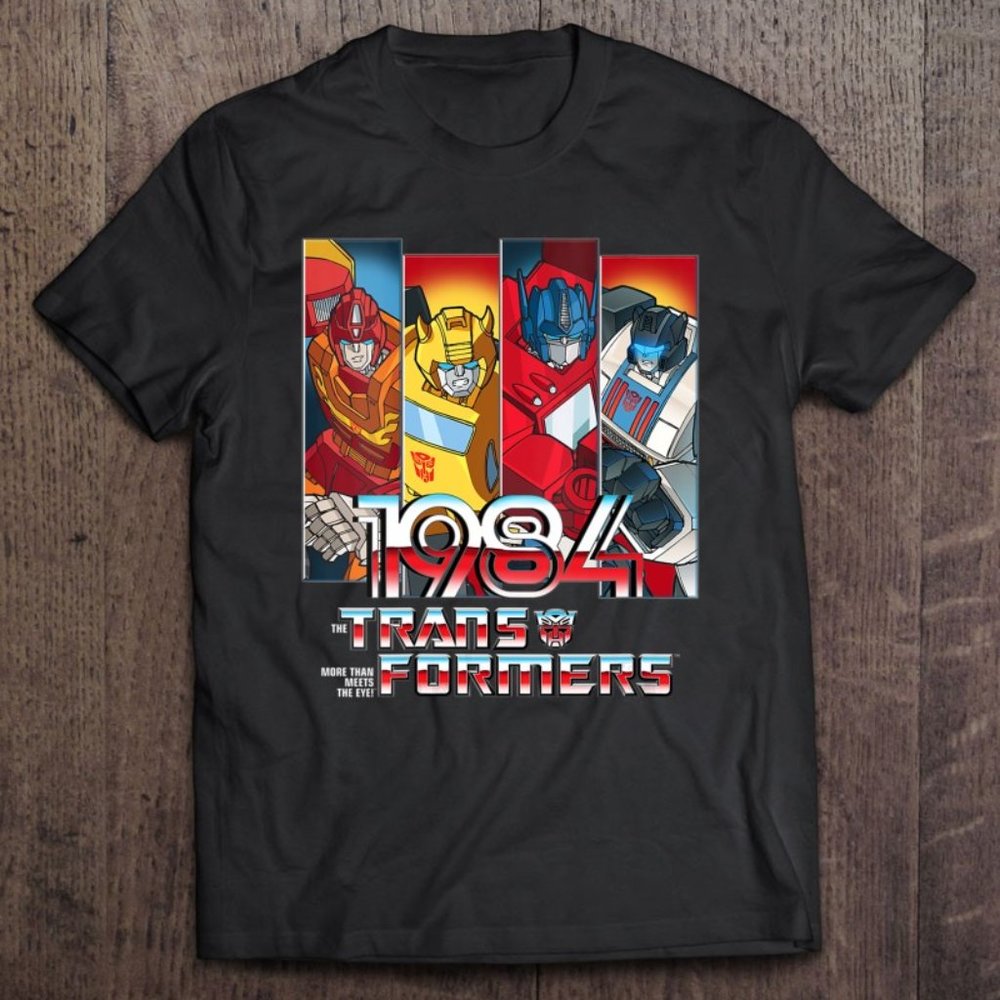 Womens Transformers 1984 Autobots Panels Tee T-Shirt - Gem